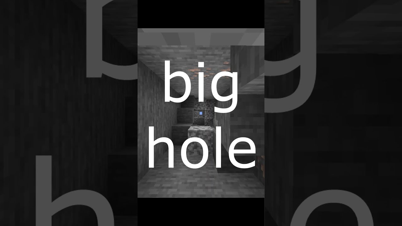 31 STUPEFYING seconds of digging a BIGGER HOLE in minecraft - Minecraft videos