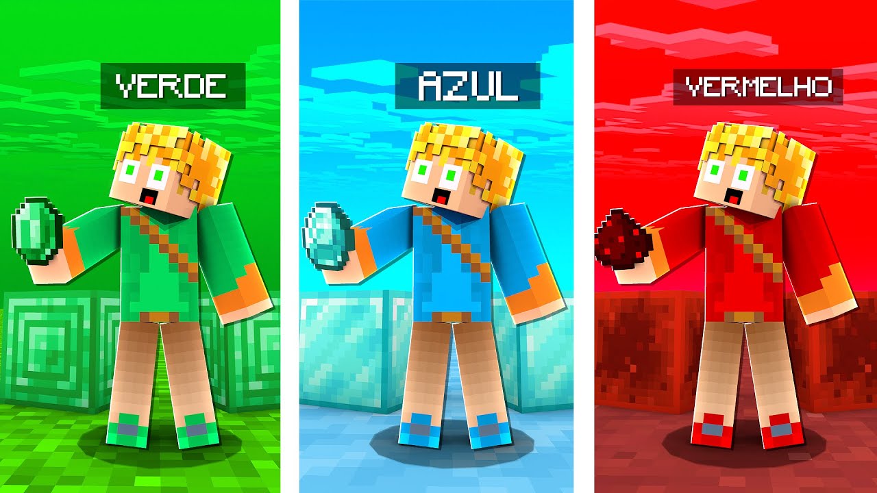 A CADA MINUTO MUDAMOS DE COR NO MINECRAFT - Minecraft videos