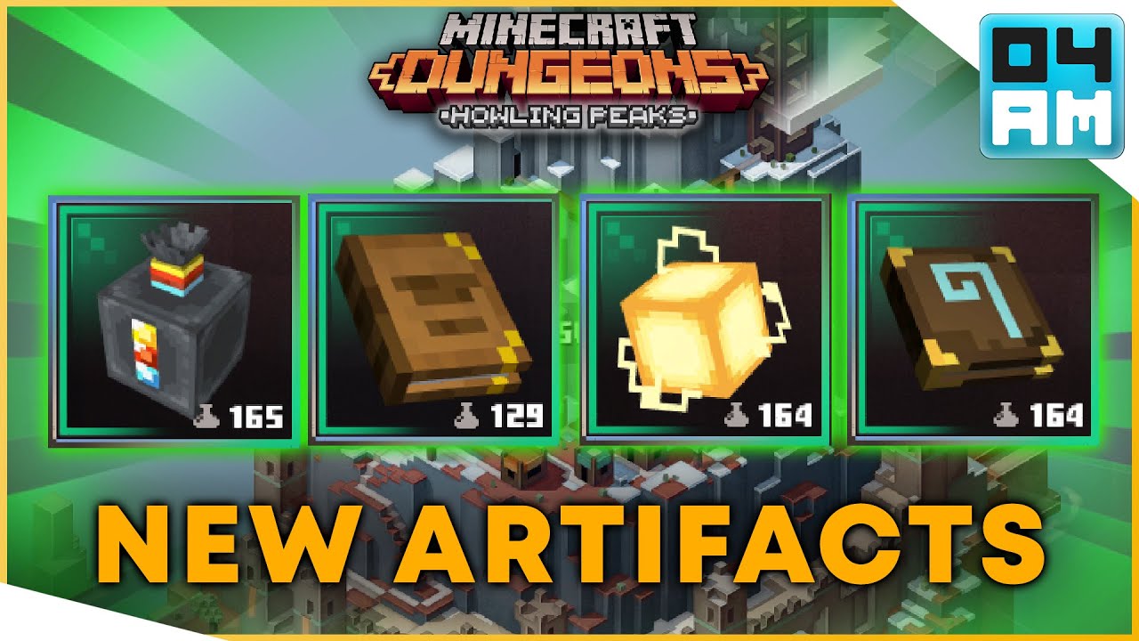 ALL NEW ARTIFACTS SHOWCASE And Where To Find Them in Minecraft Dungeons ...