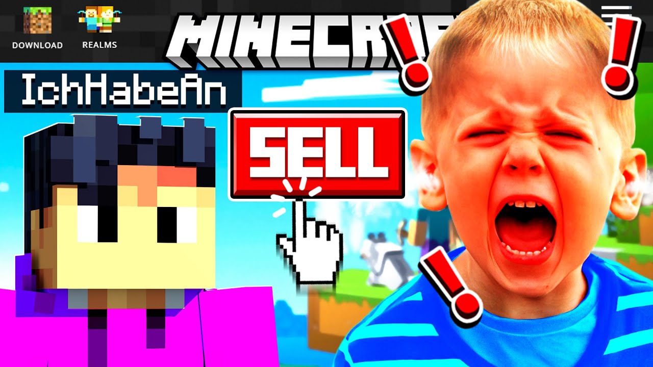 **ANGRY** Kid FREAKED When I SOLD His Minecraft ACCOUNT! - Minecraft videos