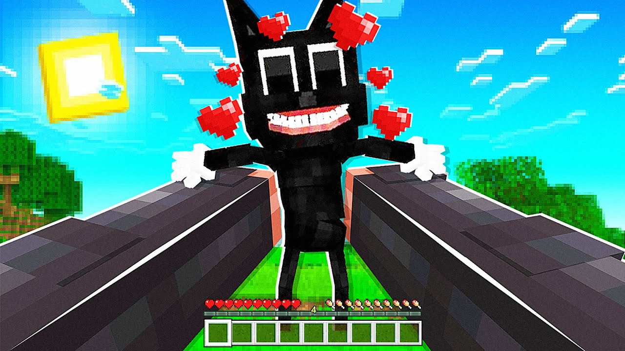 Adopting BABY CARTOON CAT In Minecraft! - Minecraft videos