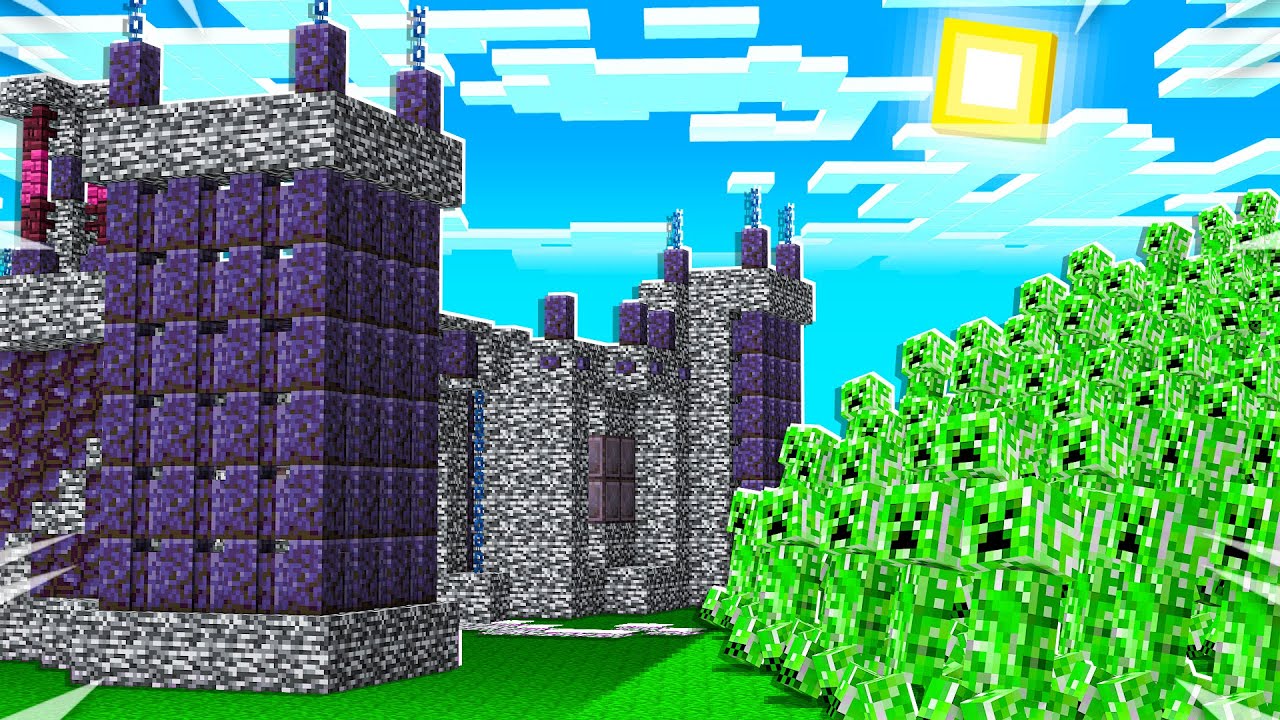 BEDROCK BUNKER vs 1,000 CREEPERS In MINECRAFT! - Minecraft videos