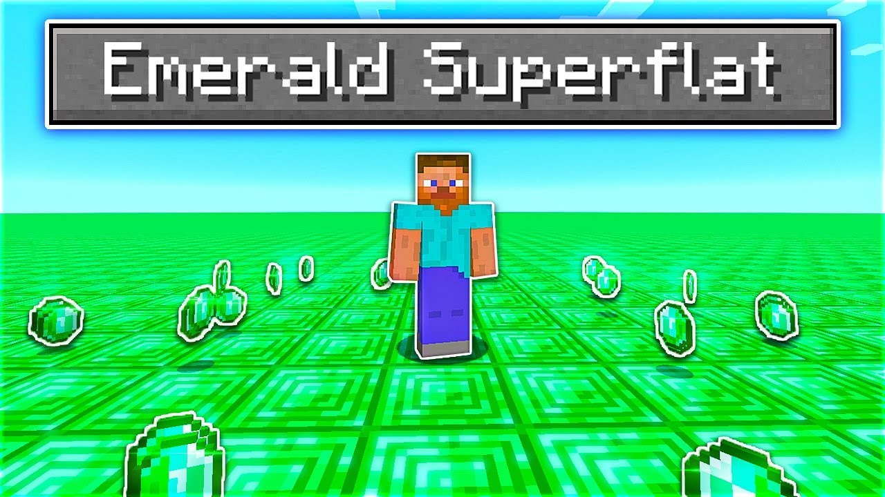 Can You Beat Minecraft Emerald Super Flat? - Minecraft videos
