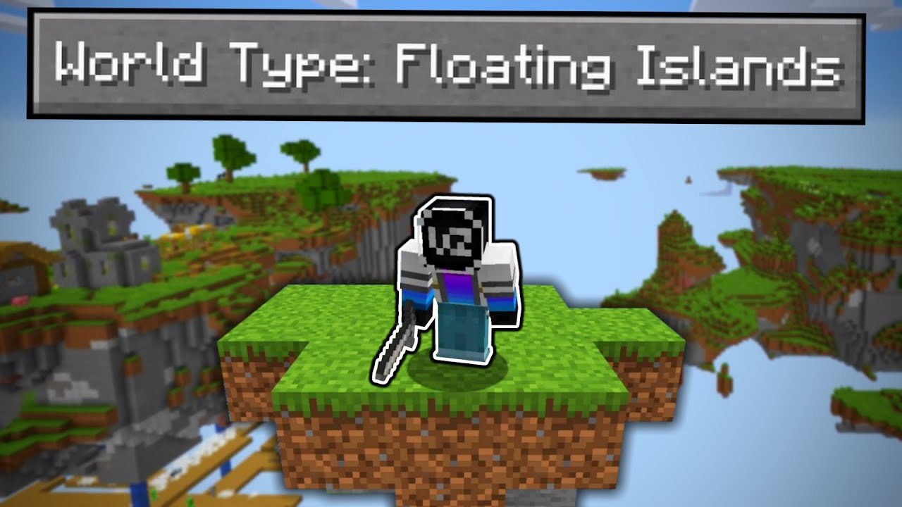 Can You Beat Minecraft in a FLOATING ISLANDS ONLY World? - Minecraft videos