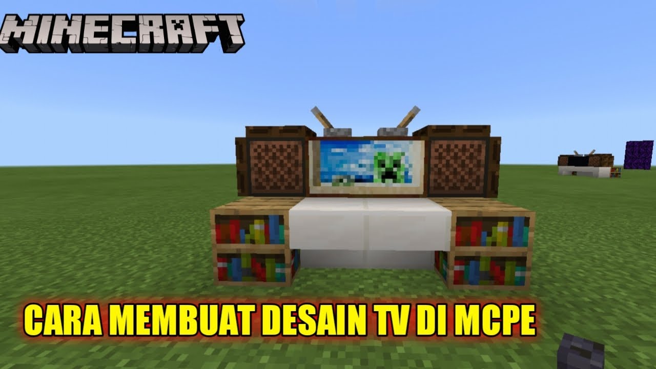 Cara membuat desain TV mini di minecraft pe - Minecraft videos