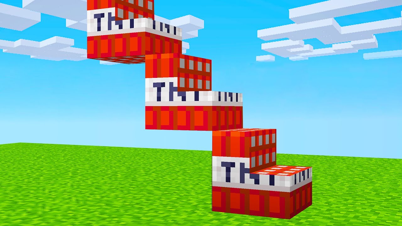Crafting TNT Stairs In Minecraft! - Minecraft videos