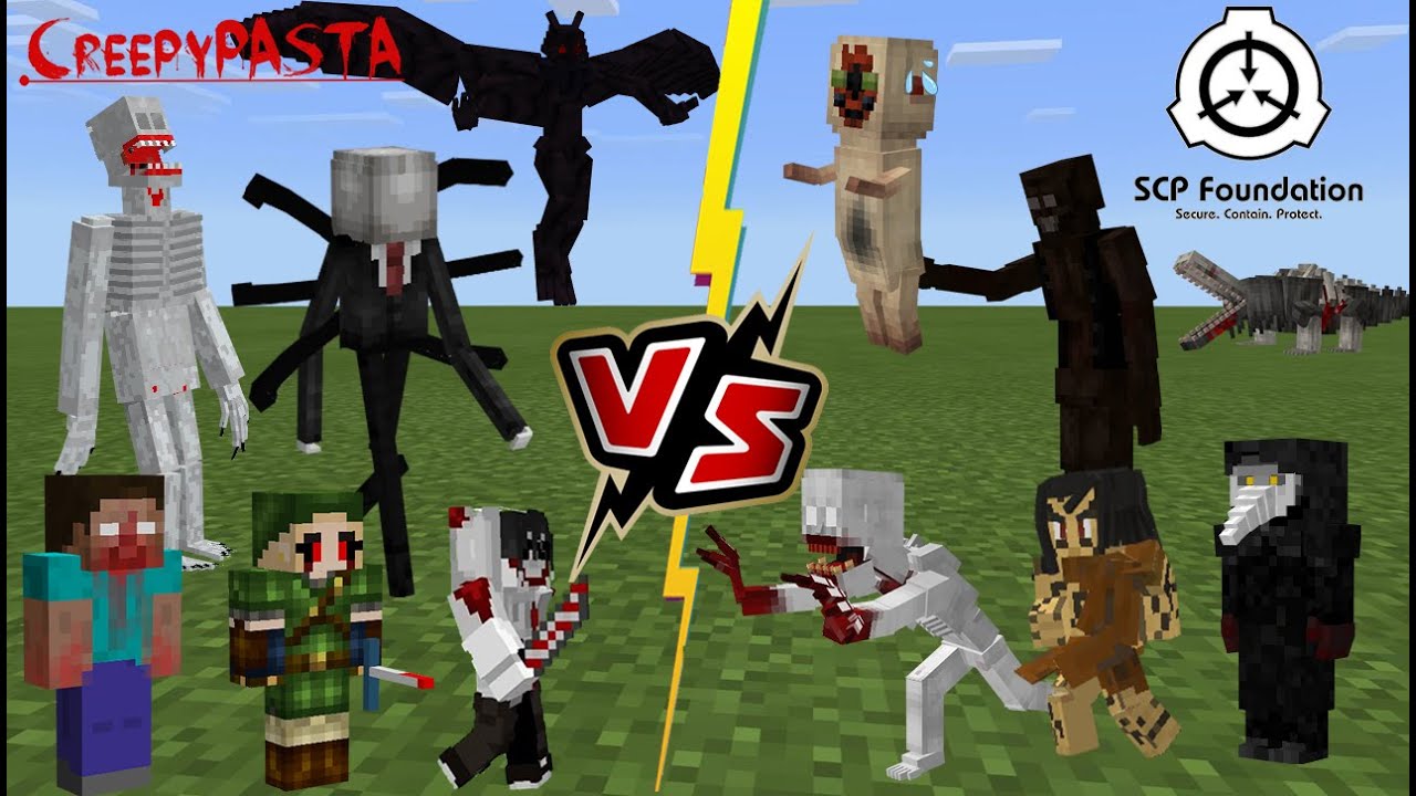 Creepypasta Legends VS SCP Foundation [HORROR Battle] Minecraft PE ...