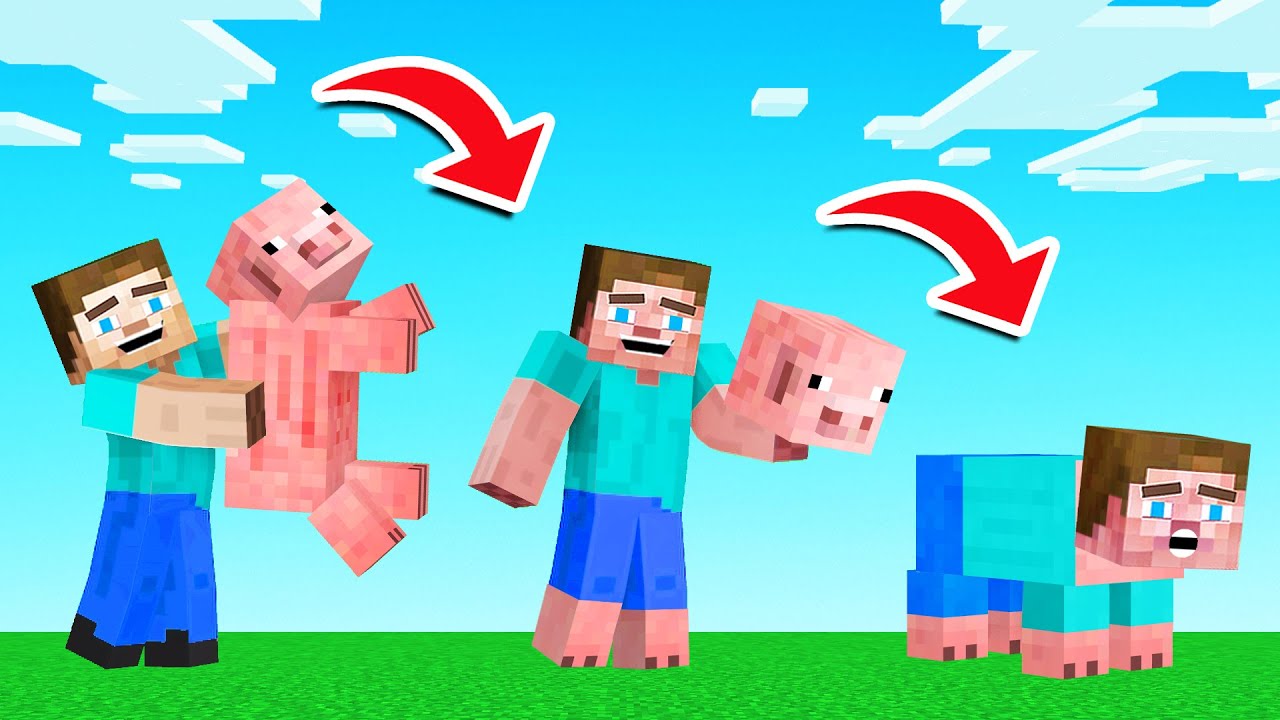EAT MOB = YOU TRANSFORM INTO IT! (Minecraft) - Minecraft videos