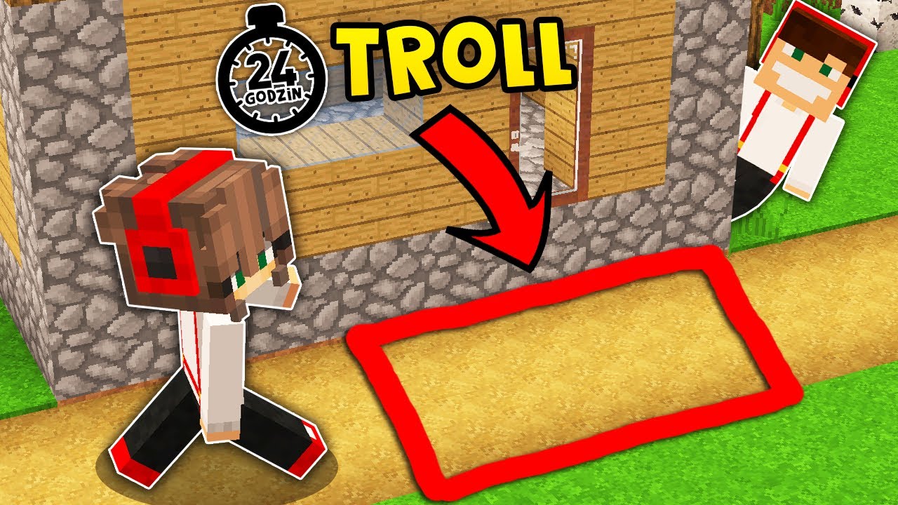 GPLAY TROLLUJE GPLAYKE PRZEZ 24 GODZINY W MINECRAFT?! - Minecraft videos
