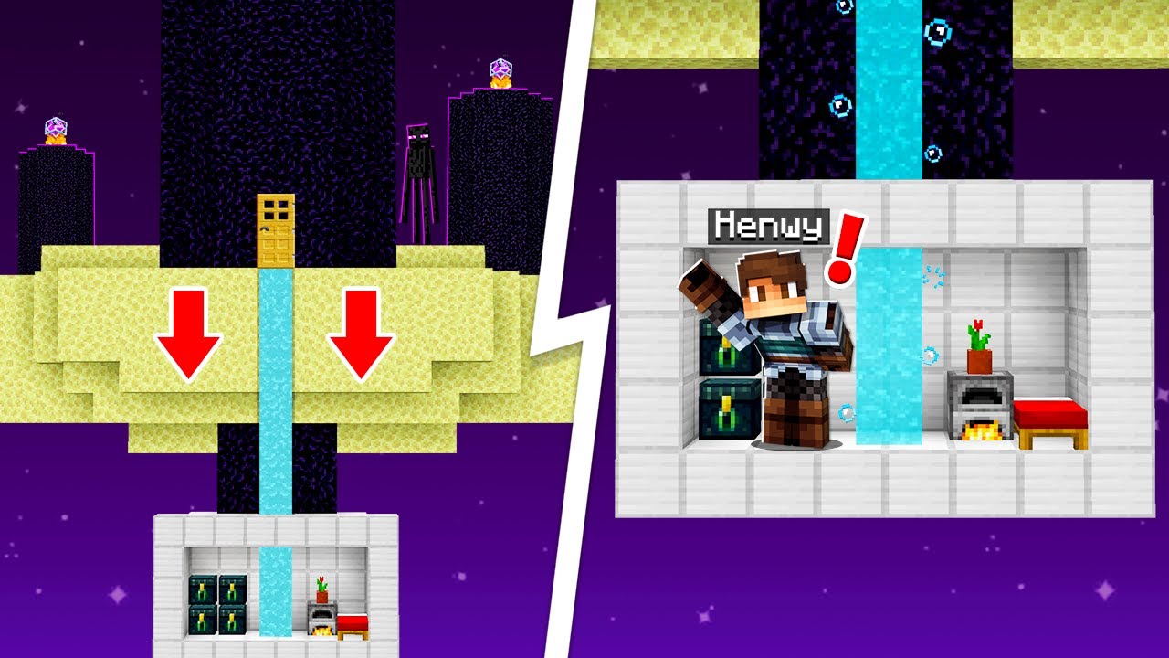 I BUILT a SECRET END BASE in Camp Minecraft! - Minecraft videos