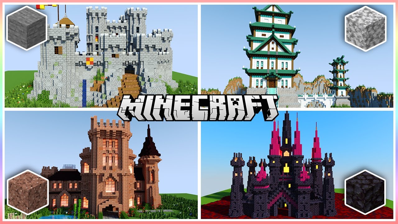I Built a Castle for Every Type of Stone in Minecraft! - Minecraft videos