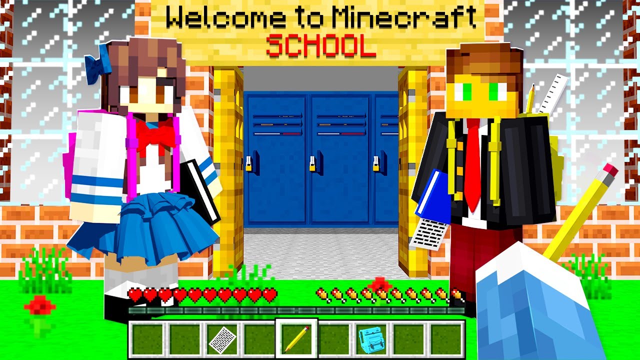 I JOINED A MINECRAFT SCHOOL SERVER... - Minecraft videos