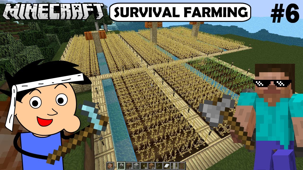 I MADE THE BEST WHEAT FARM IN MINECRAFT SURVIVAL | MINECRAFT IN HINDI ...