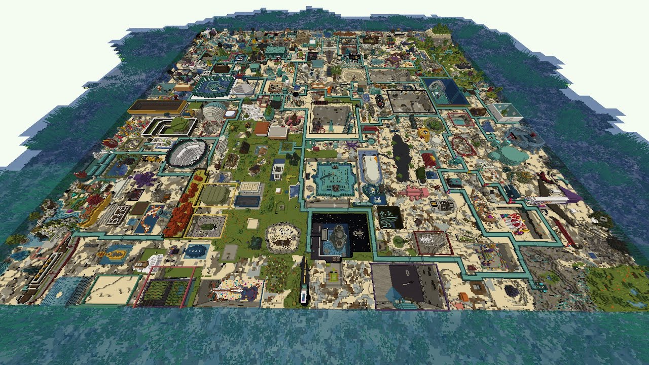 I asked 300 Minecraft Players to build a New Atlantis - Minecraft videos