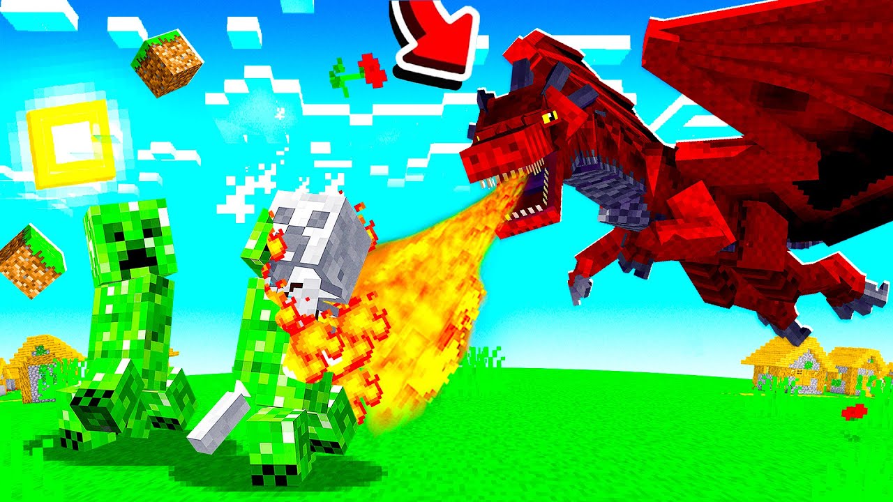 I tamed the ROYAL RED DRAGON in Minecraft! - Minecraft videos