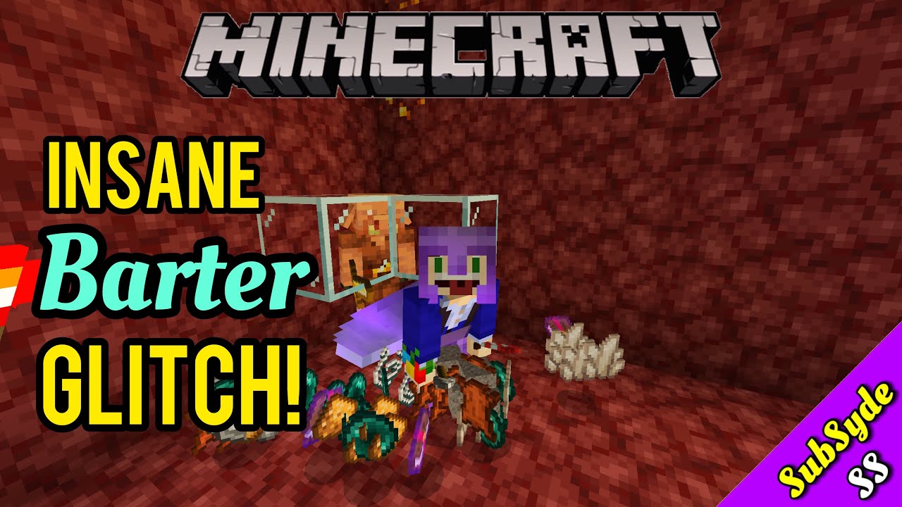INSANE BARTER FARM SPEED GLITCH: Minecraft barter farm glitch bedrock ...