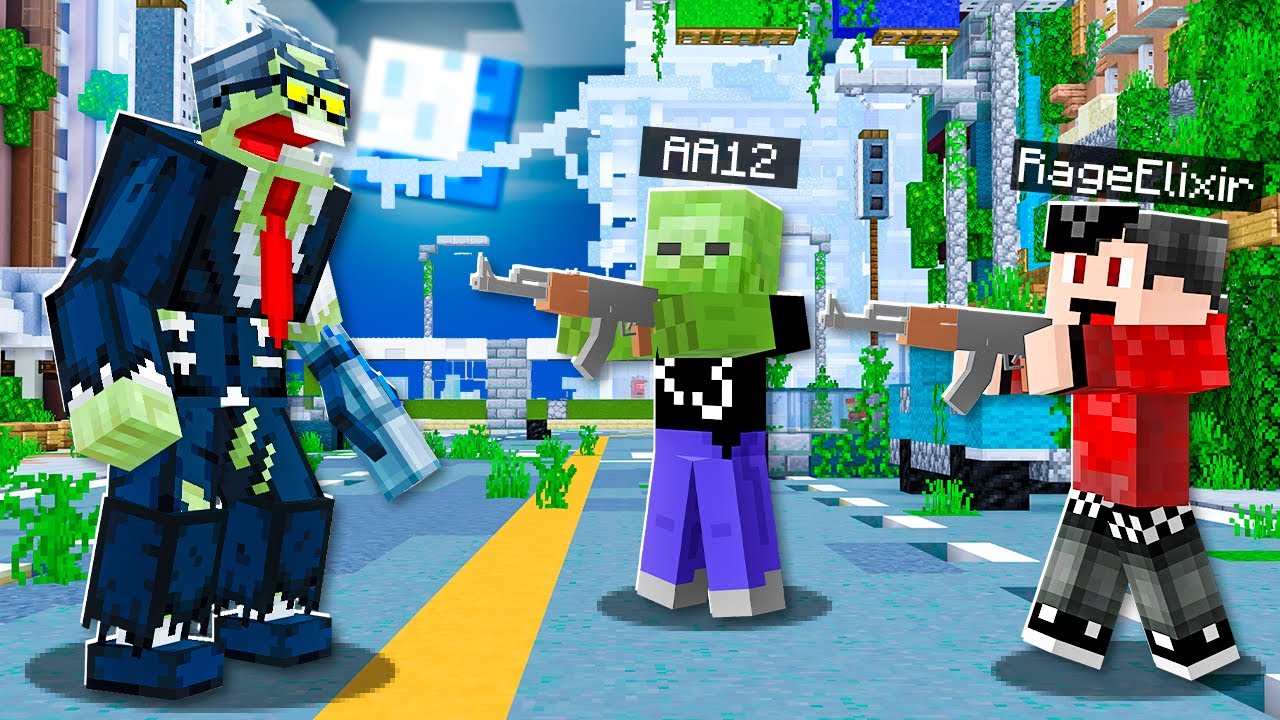 KILLING The ZOMBIE BOSS in MINECRAFT! (STRONG) - Minecraft videos