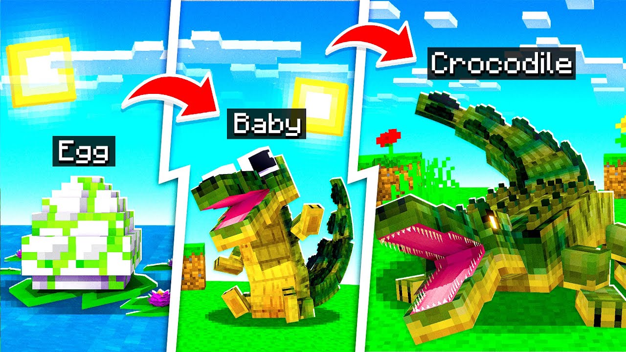 LIFE OF A PET CROCODILE IN MINECRAFT! - Minecraft videos