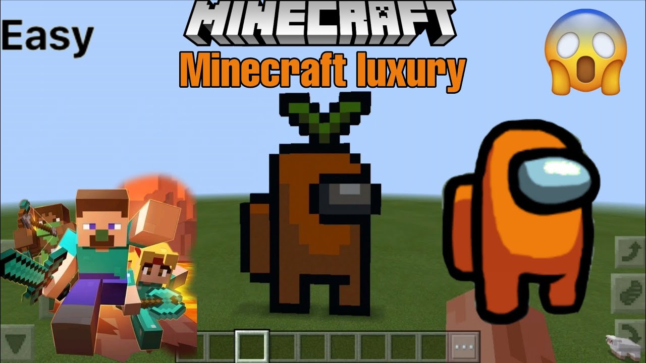 MINECRAFT ART AMONG US TUTORIAL HOW TO MAKE - Minecraft videos