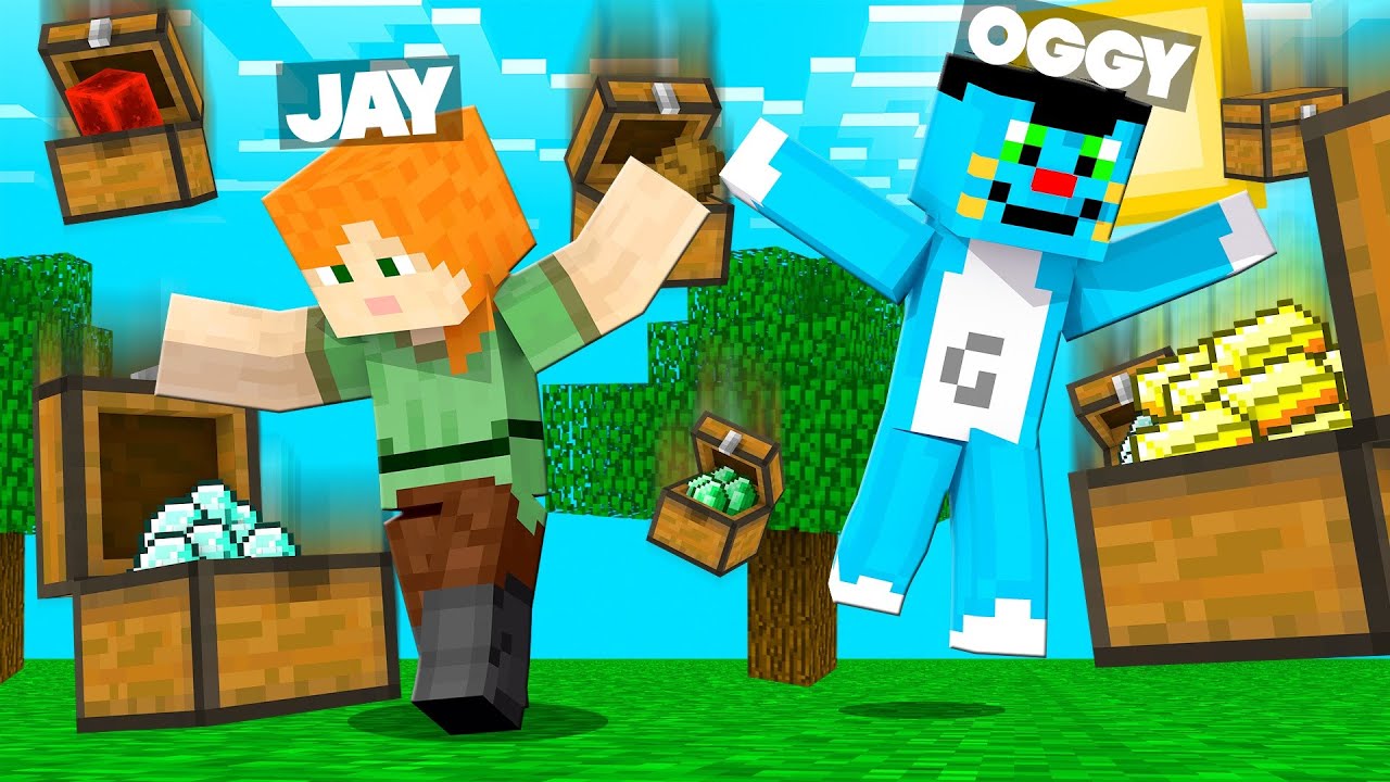 MINECRAFT But It Is RAINING CHESTS! - Minecraft videos