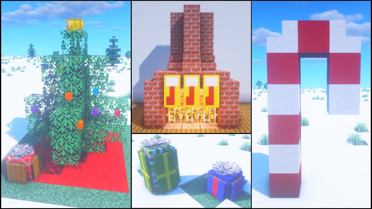 Minecraft: 10+ Christmas Build Hacks and Ideas - Minecraft videos