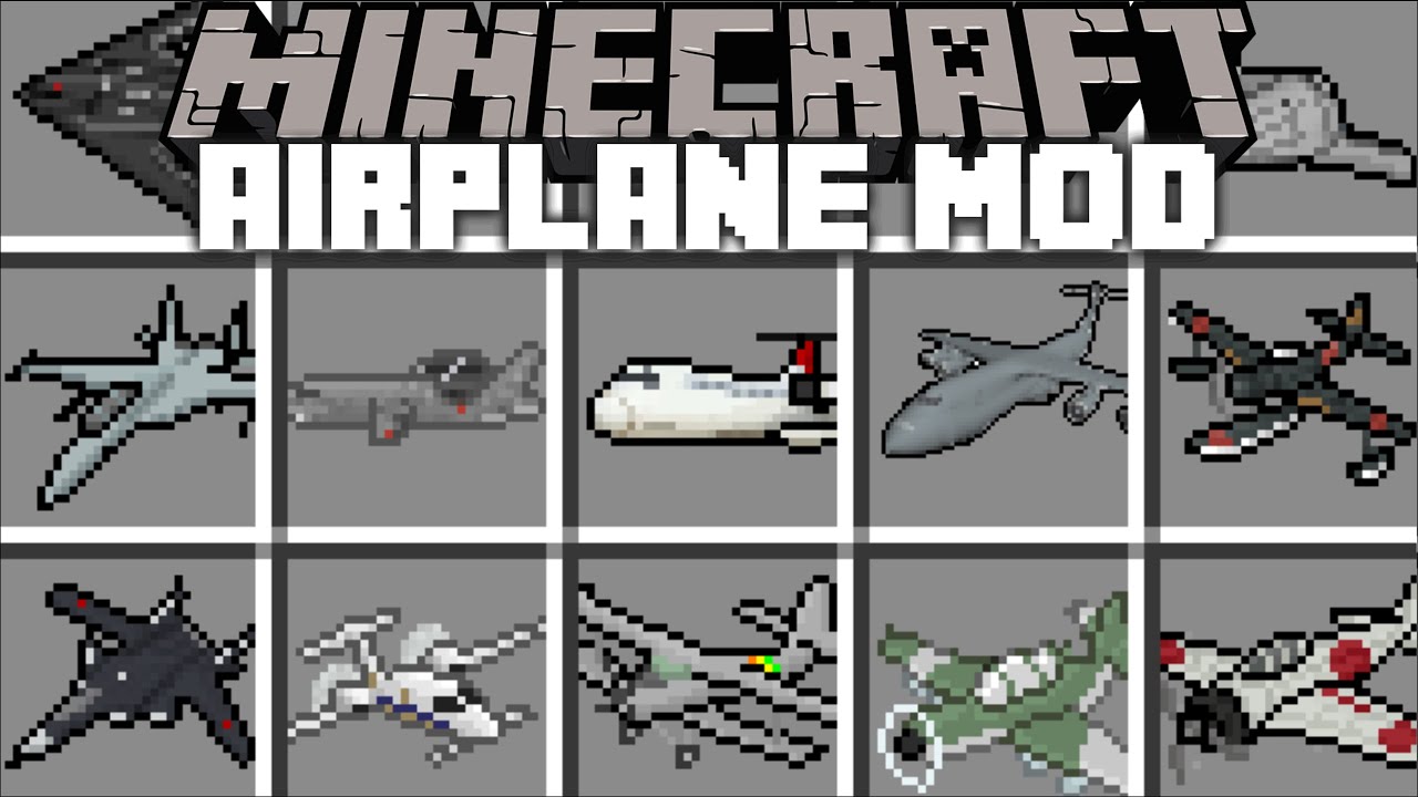 Minecraft AIRPLANE MOD / TRAVEL TO AIRPORT TO TAKE PLANES AND ...