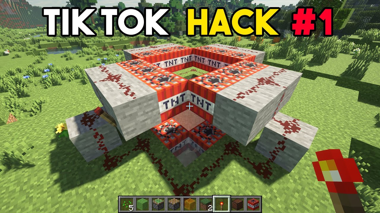 Minecraft Amazing Tik Tok Hack #1 - Minecraft videos