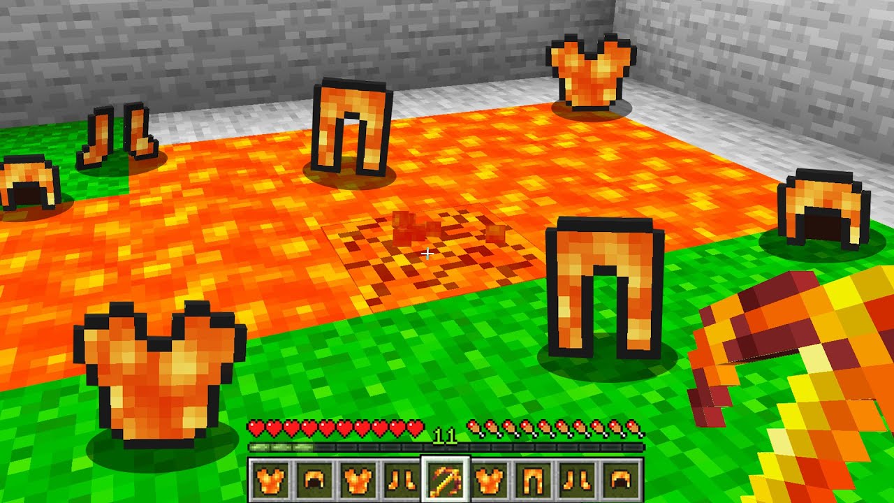 Minecraft BUT Lava Drops Armor... - Minecraft videos