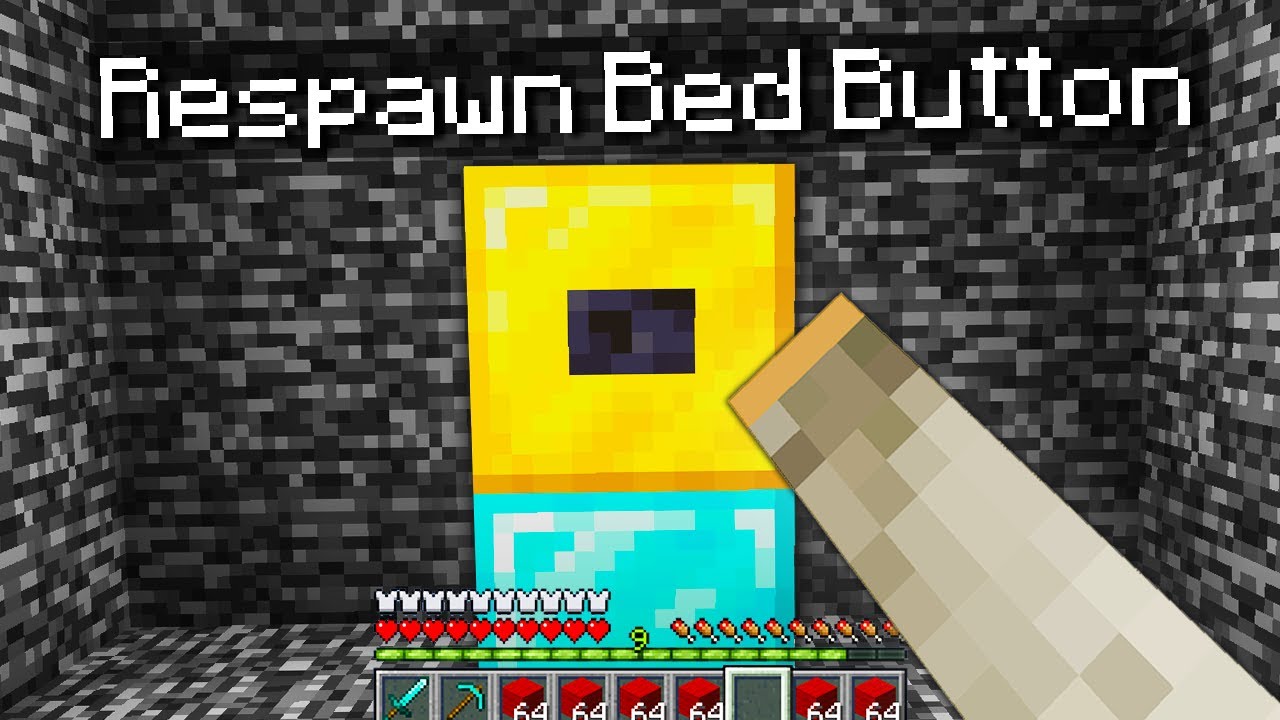 Minecraft Bedwars But I added a bed respawn button... - Minecraft videos