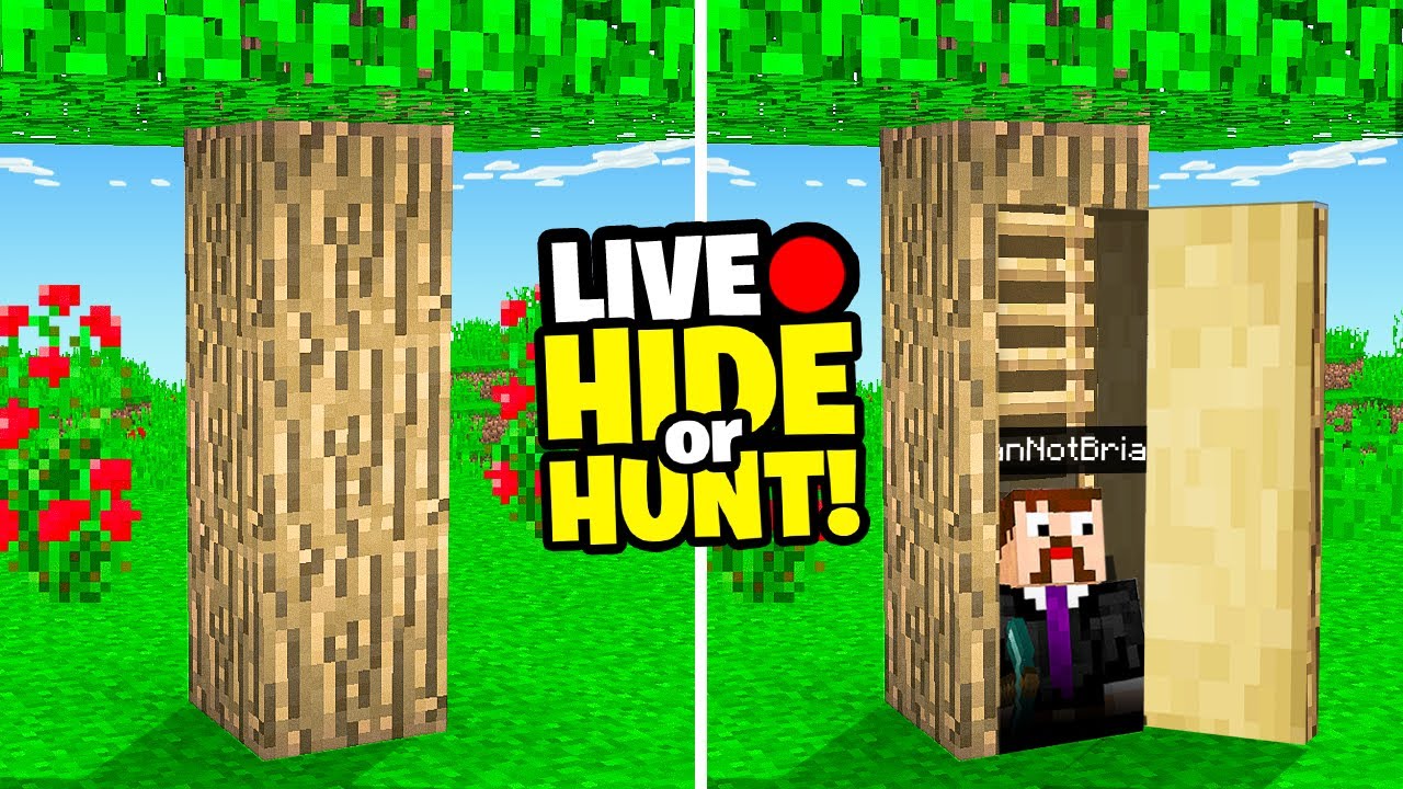 Minecraft Hide Or Hunt, but it was a livestream - Minecraft videos