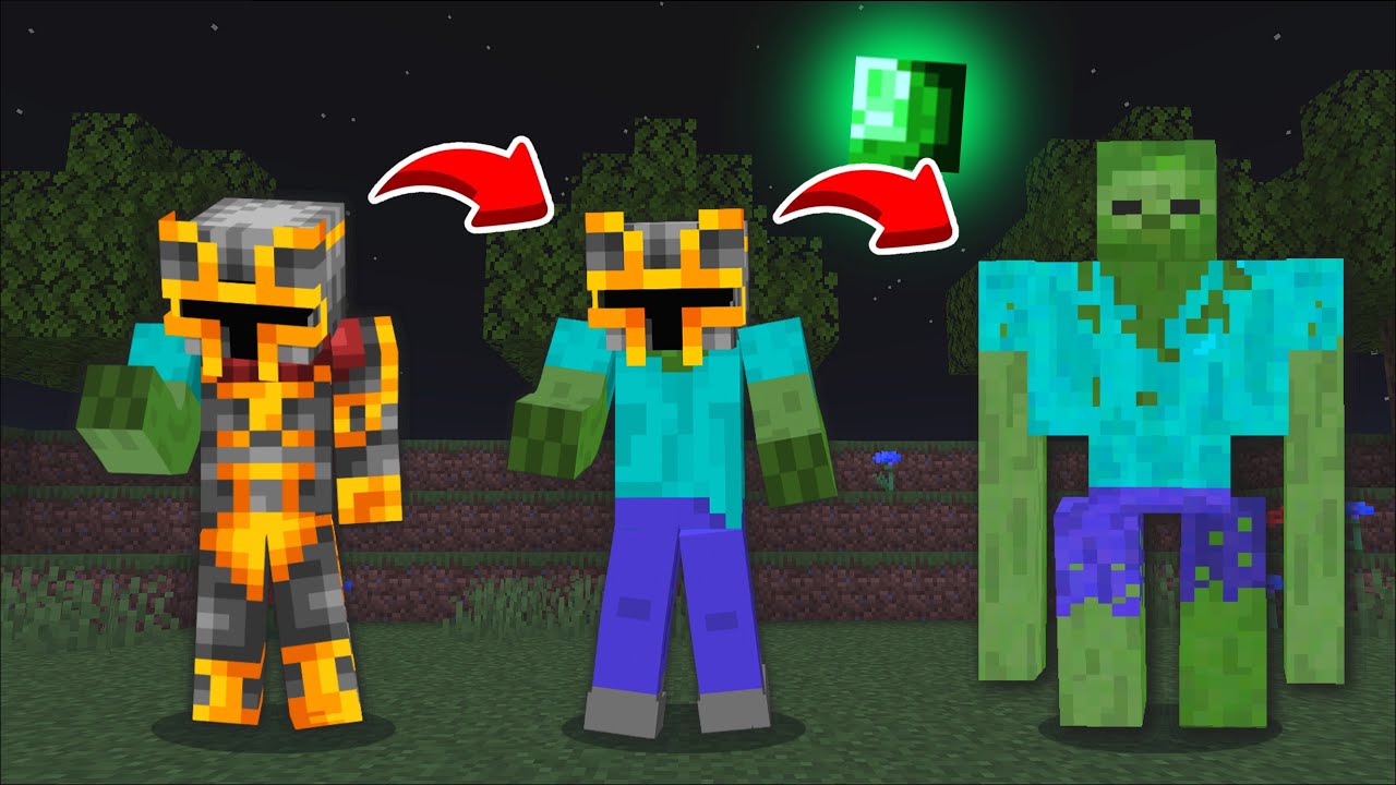 Minecraft MORPHING IN TO ZOMBIE TITAN GOLEM MOD / MUTANT MONSTERS ...