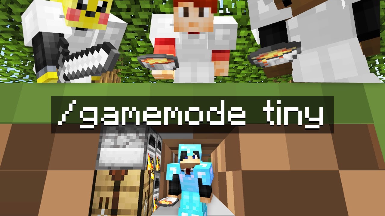Minecraft Manhunt but i secretly used TINY mode.. - Minecraft videos