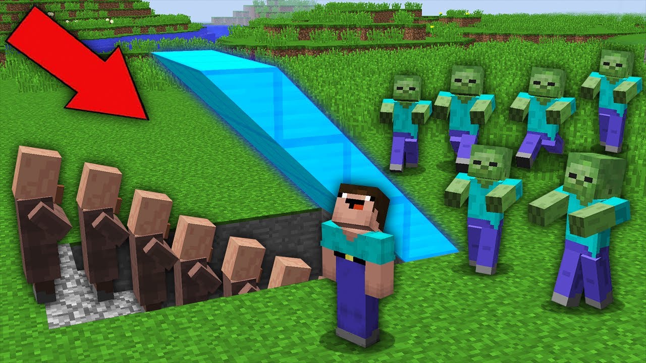 Minecraft NOOB vs PRO: HOW NOOB GUARD VILLAGER FROM ZOMBIE IN SECRET ...