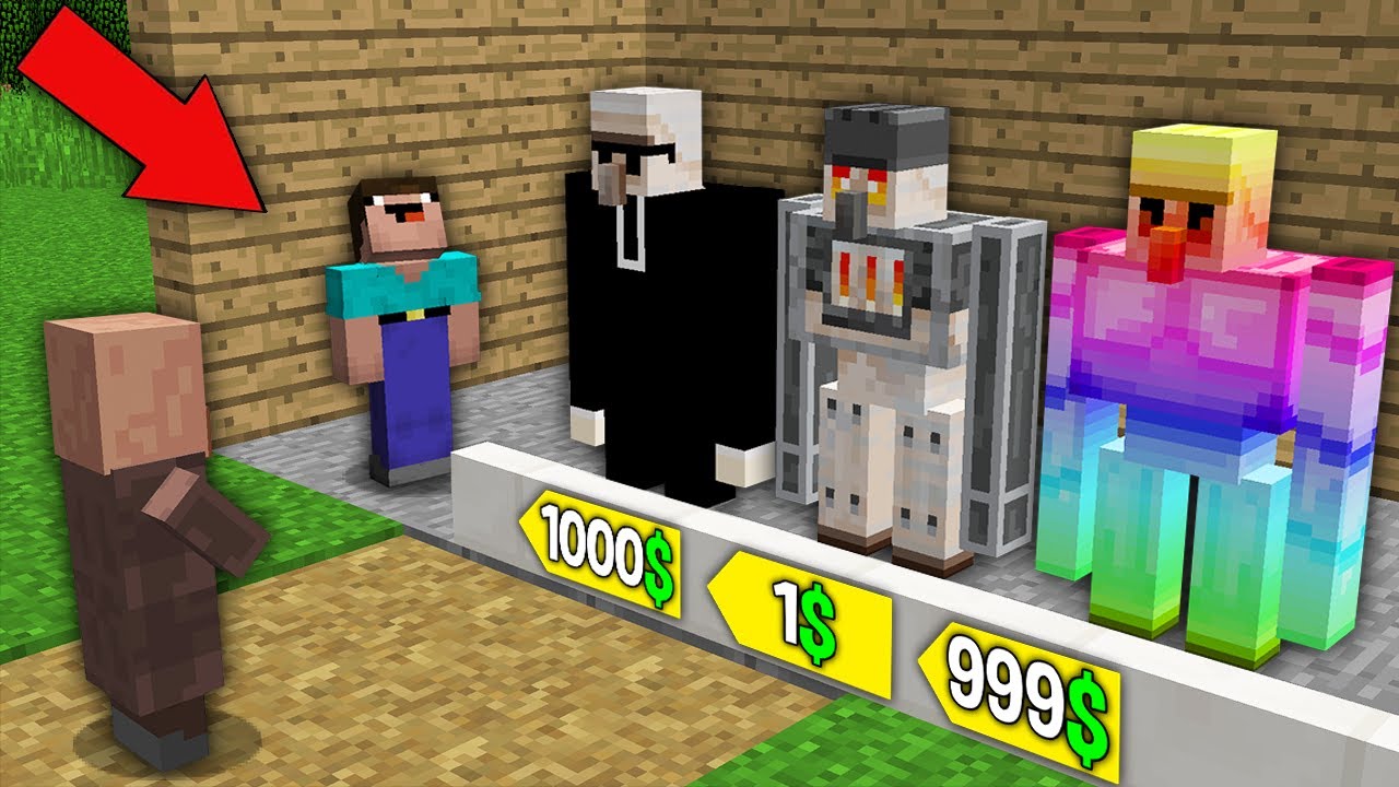 Minecraft NOOB vs PRO: WHAT FOR VILLAGER HIRE NEW GOLEM IN NOOB SHOP ...