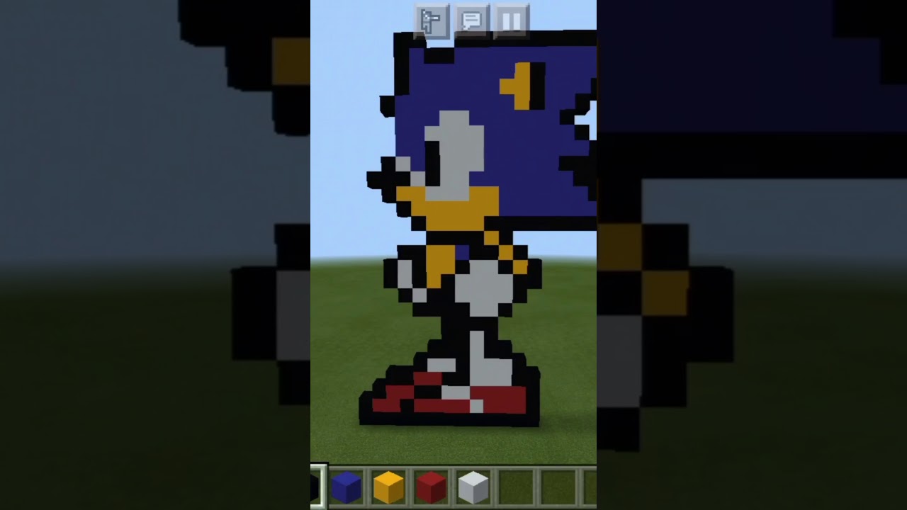 Minecraft Pixel Art Tutorial How To Make -Sonic New - Minecraft videos