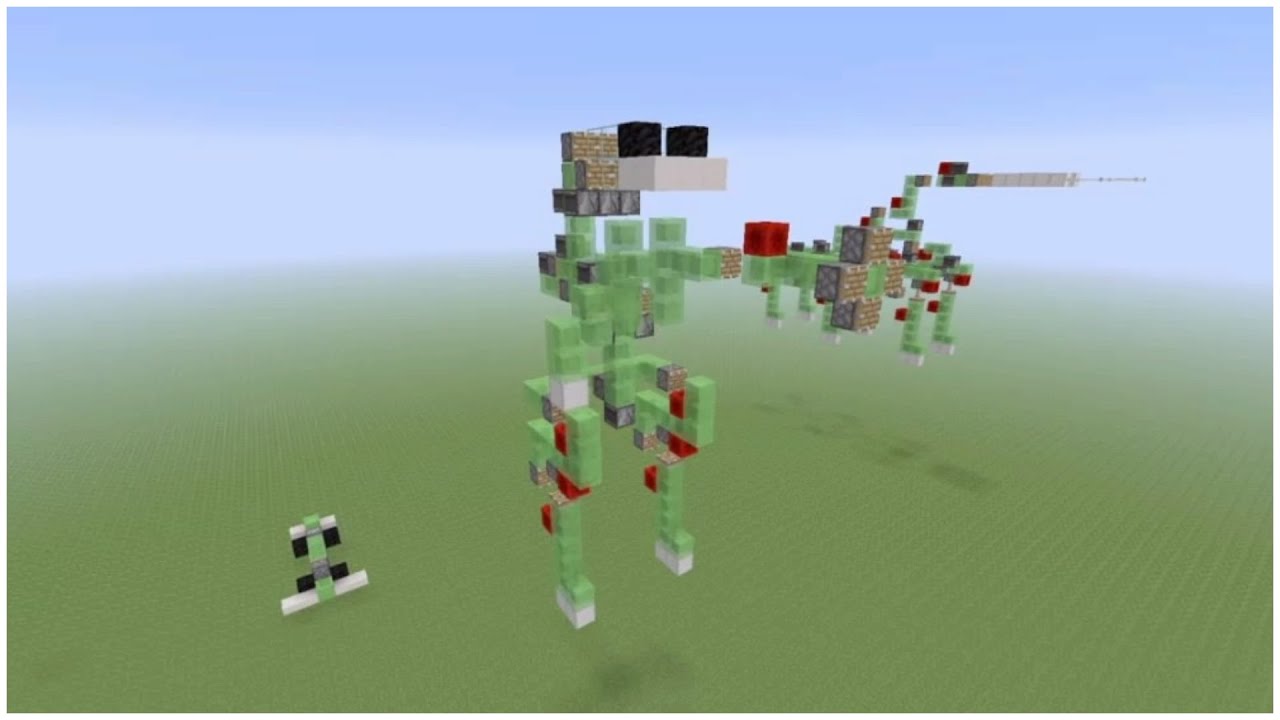 Minecraft walking mech/robot - Minecraft videos