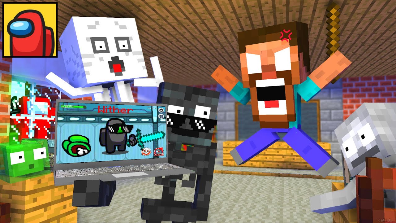 Monster School : AMONG US WITHER CHEATER IMPOSTOR APOCALYPSE ...