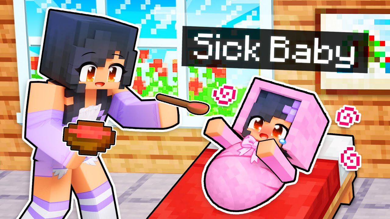 My SICK BABY Needs HELP In Minecraft! - Minecraft videos