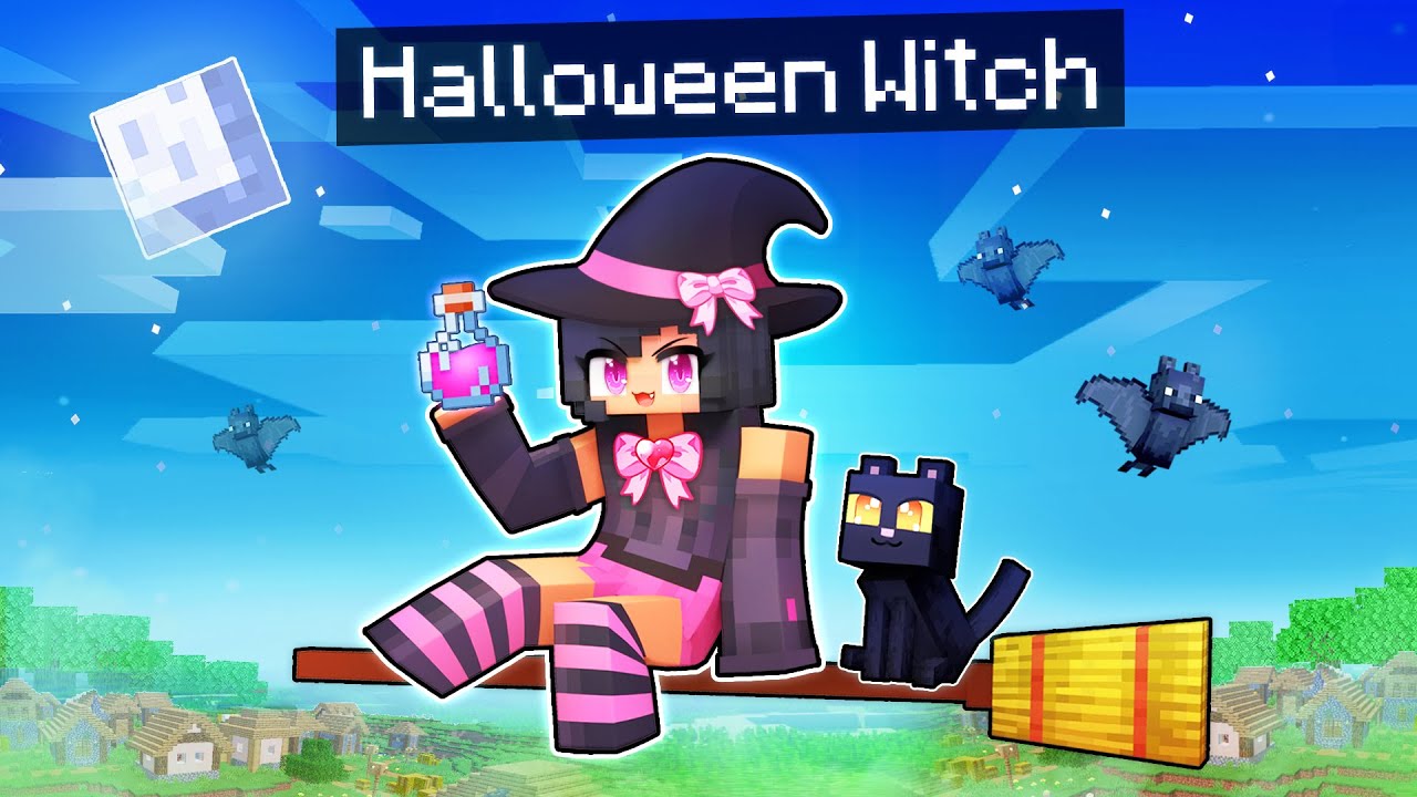 Playing Minecraft as a WITCH on HALLOWEEN! - Minecraft videos