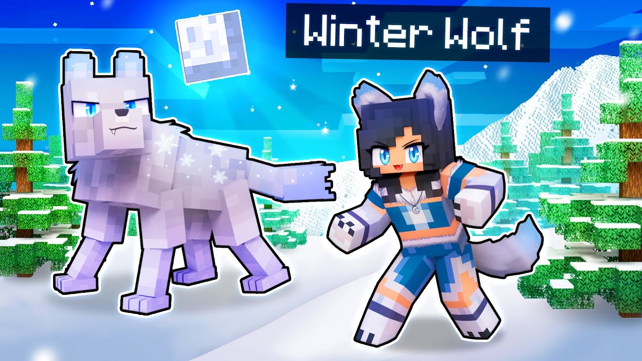 Playing Minecraft as the WINTER WOLF! - Minecraft videos
