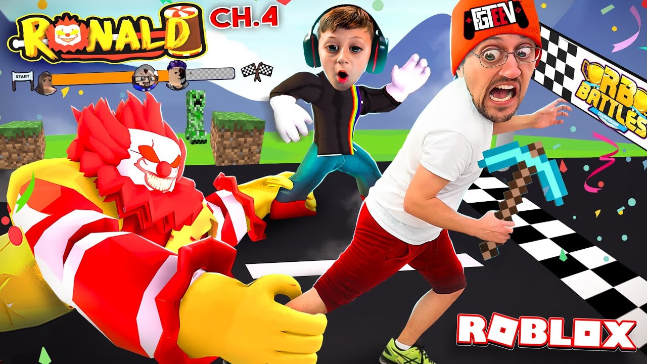 RONALD MineCraft Donalds! Roblox Portals Race Escape! (FGTeeV x RB ...