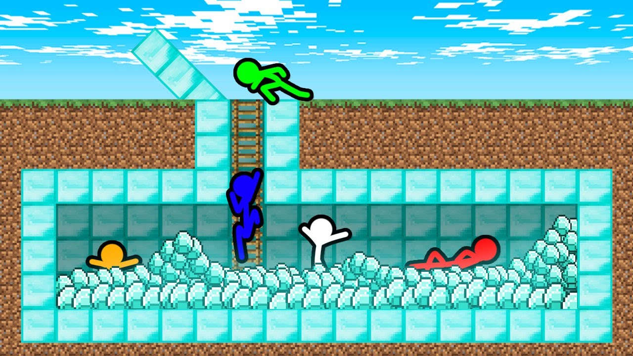 Stickman VS Minecraft: Secret Diamond Base Challenge - AVM Shorts ...