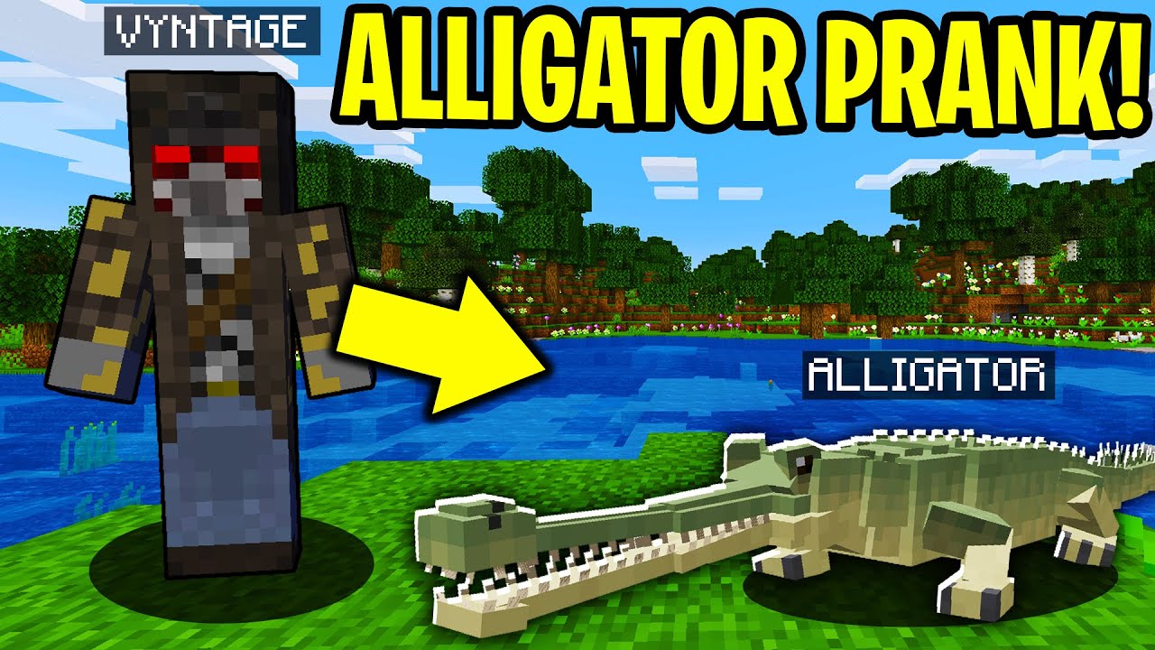 TROLLING AS AN ALLIGATOR IN MINECRAFT! - Minecraft videos