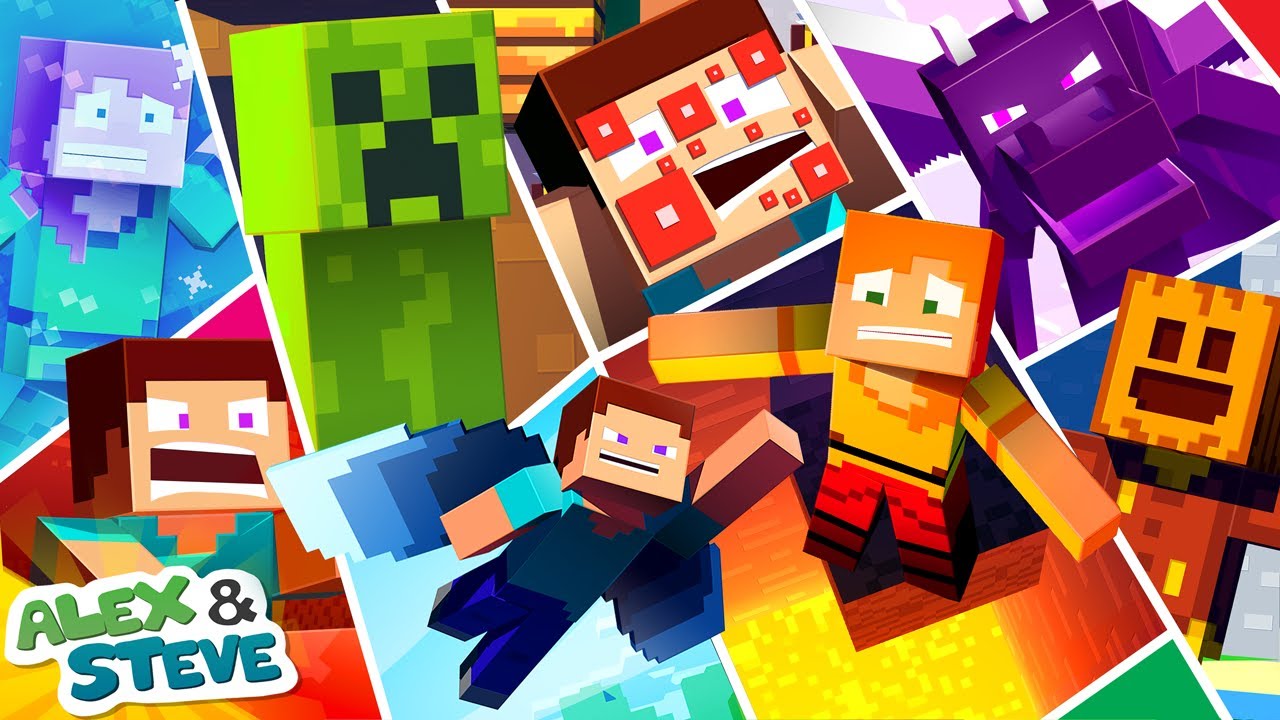 The Minecraft Life of Alex and Steve: MEGA MOVIE | Minecraft Animation ...