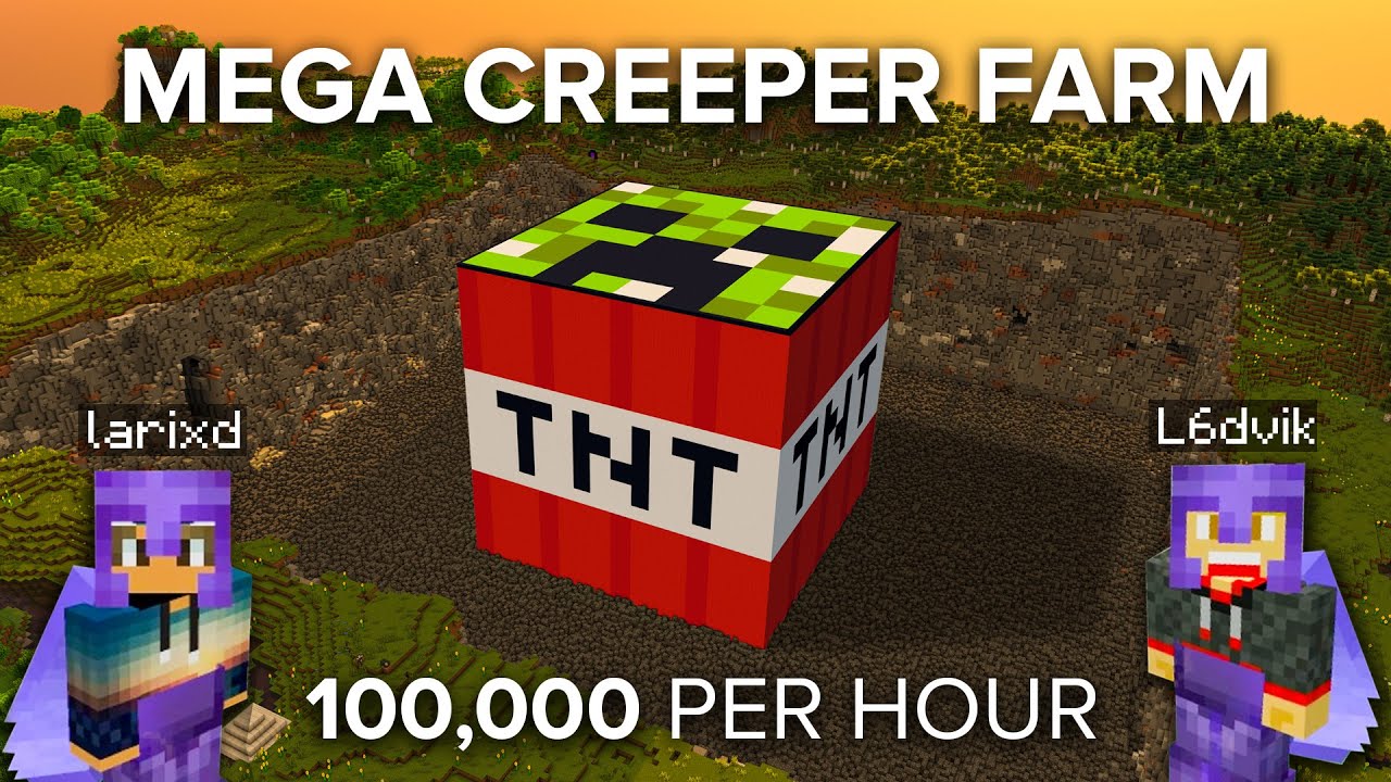 We Built the Biggest Creeper Farm in Minecraft Survival - Minecraft videos