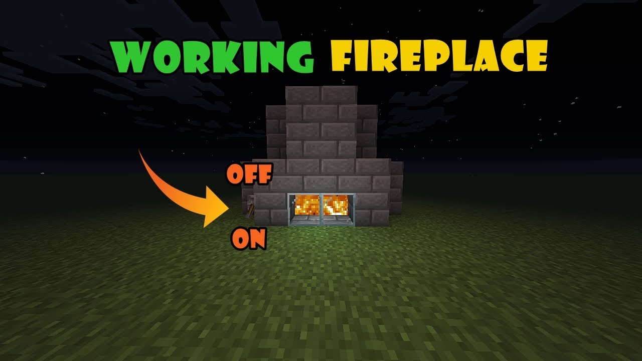 Working Fireplace in Minecraft | Tutorial - Minecraft videos