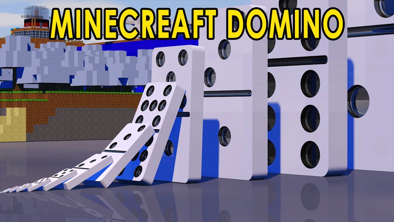 World's largest domino effect in minecraft world - Minecraft videos