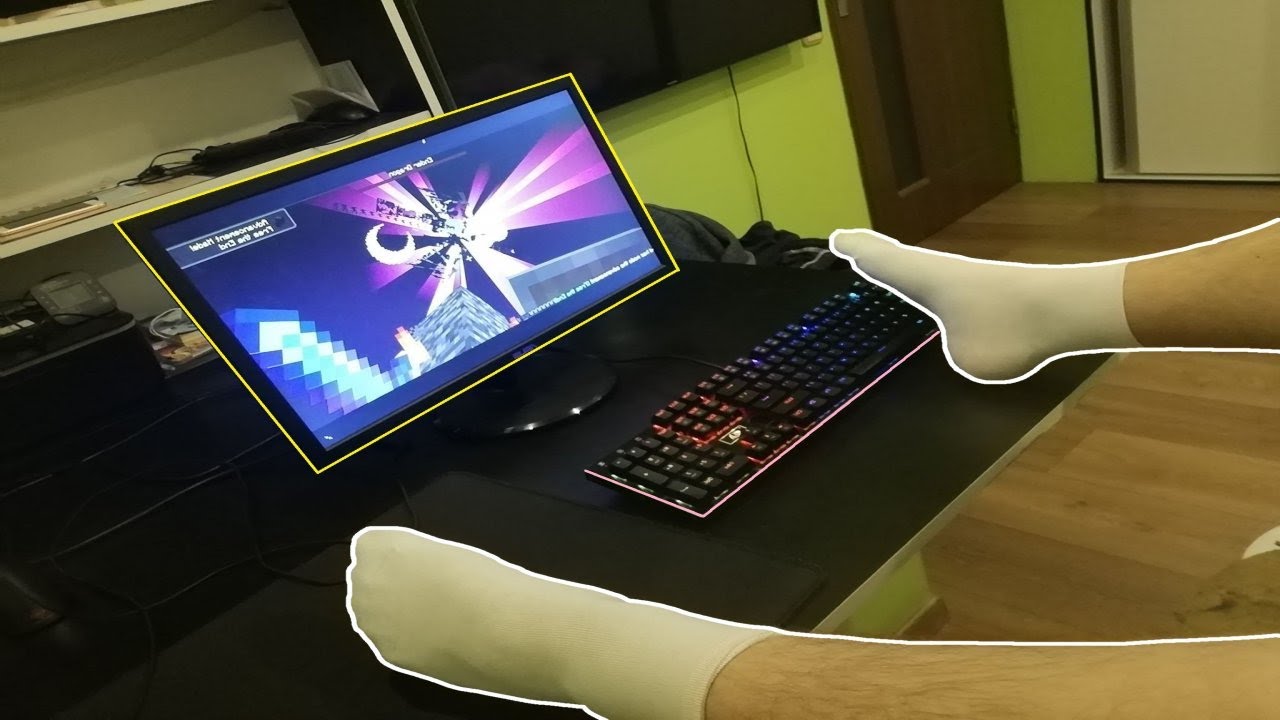 beating minecraft with my FEET (INSANE ENDING) - Minecraft videos