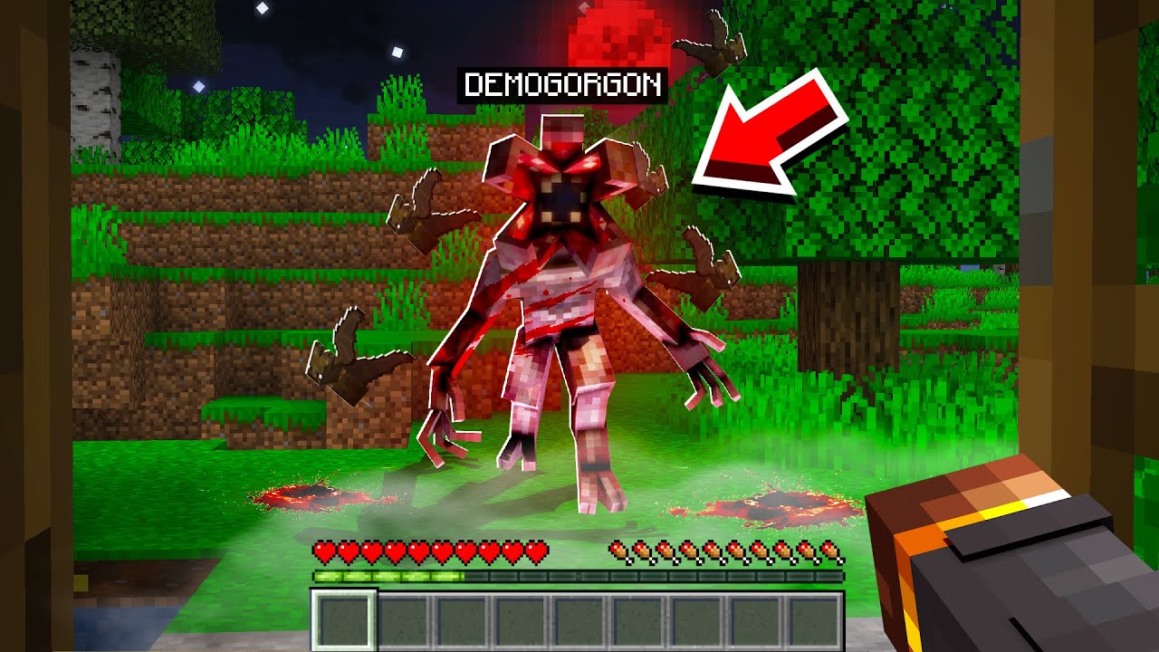 if you see DEMOGORGON outside your house, RUN AWAY FAST!! (Minecraft ...