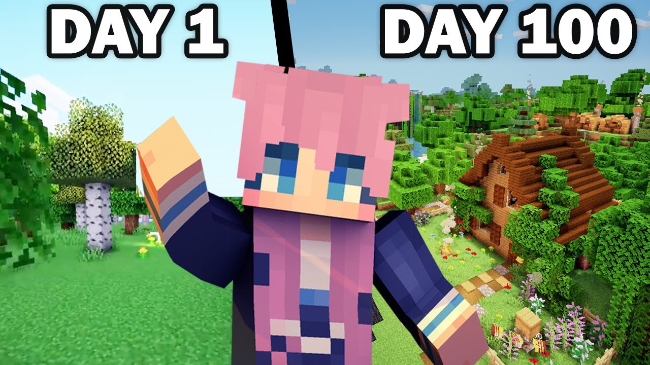 100 Days in a Minecraft World - Minecraft videos